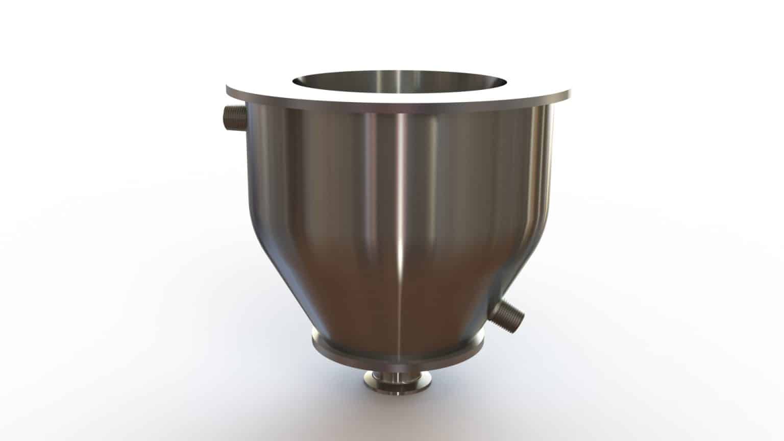 Double Walled Stainless Steel Funnels and Cones | Jacketed Hoppers ...
