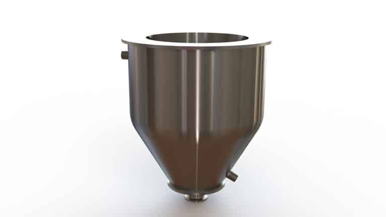 Double Walled Stainless Steel Funnels and Cones | Jacketed Hoppers ...